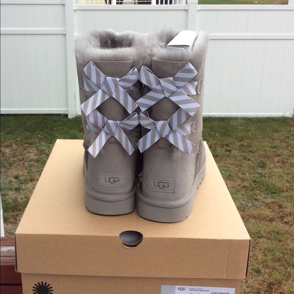 UGG | Shoes | Ugg Bailey Bow Ii Diagonal Stripe | Poshmark